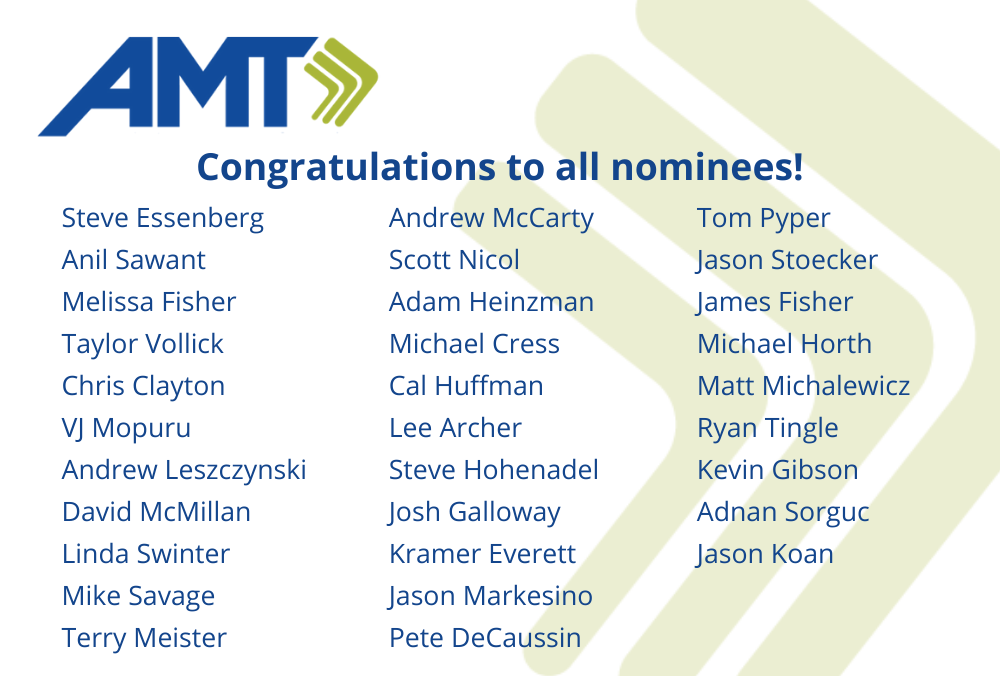 AMT Announces Core Values Award Recipients