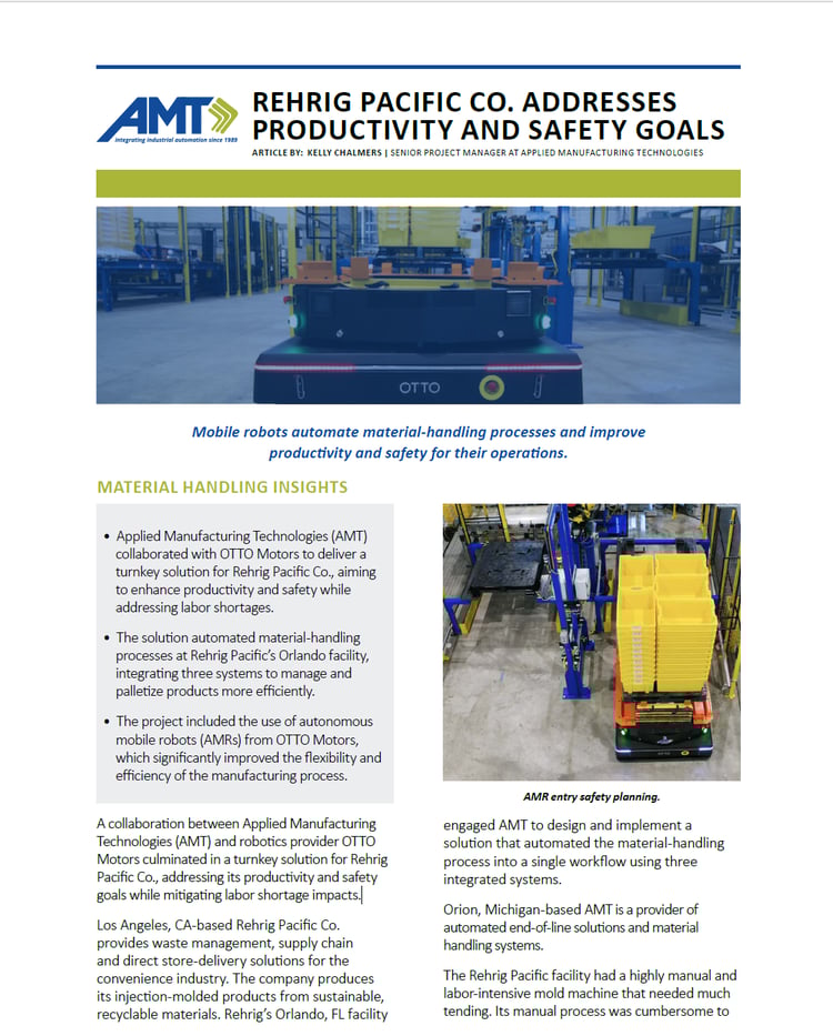Rehrig Pacific Uses AMRs to Address Productivity and Safety